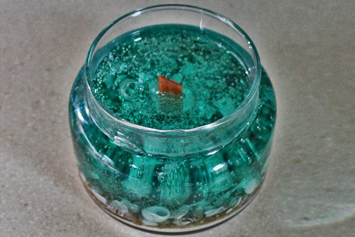 Shell Candle-.Tahitian Teal Scented Shell Candle: Beach Decor Candle ...